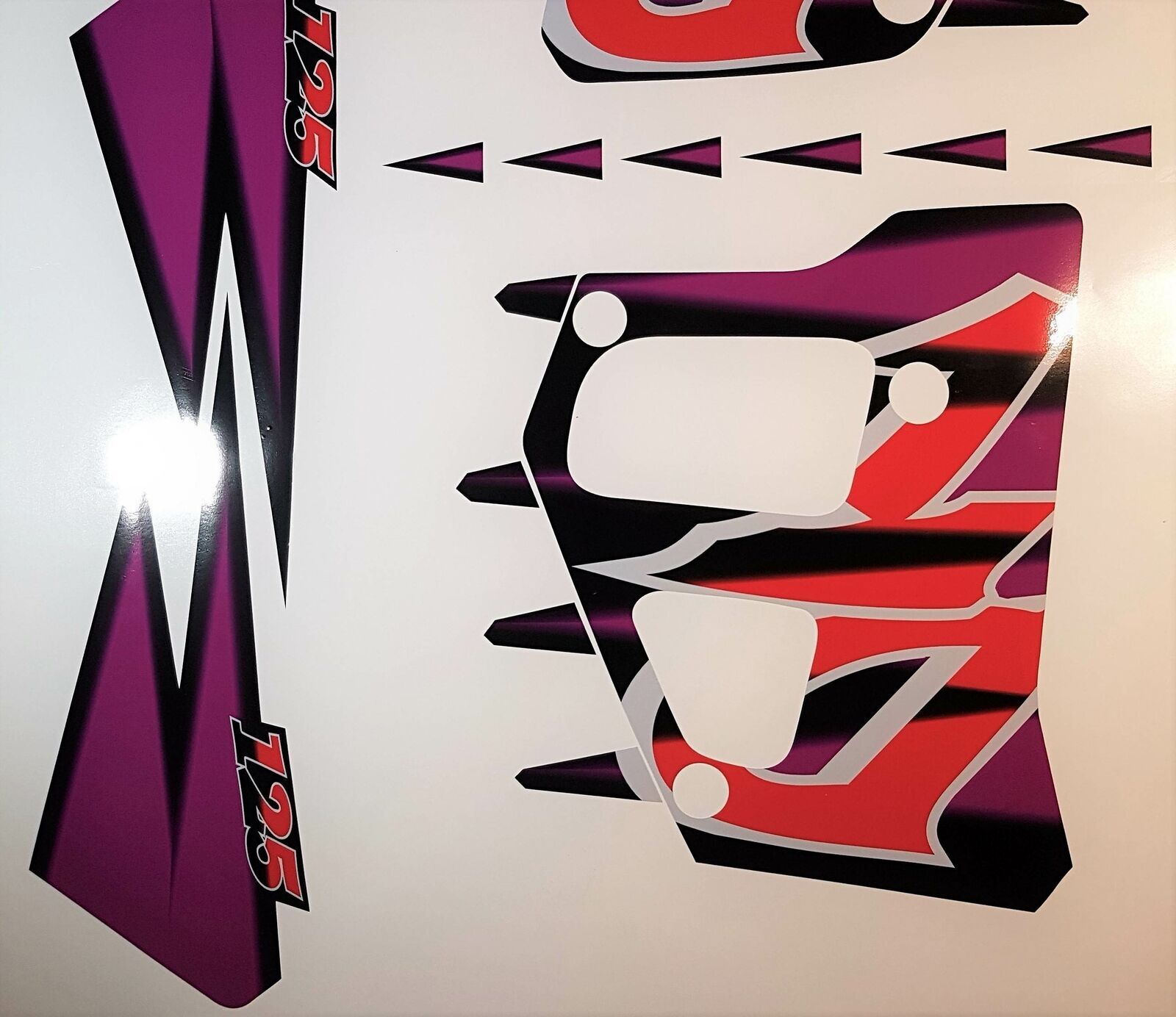 Yamaha DT 125 91-03 4BL Black violett DEKOR DECAL KIT Aufkleber ...