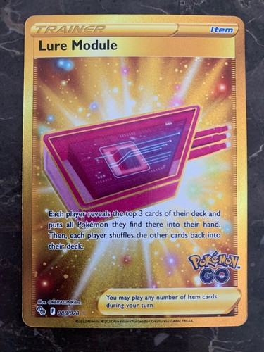 Pokemon GO - LURE MODULE GOLDEN SECRET RARE TRAINER - 088/078 - NM/M ...