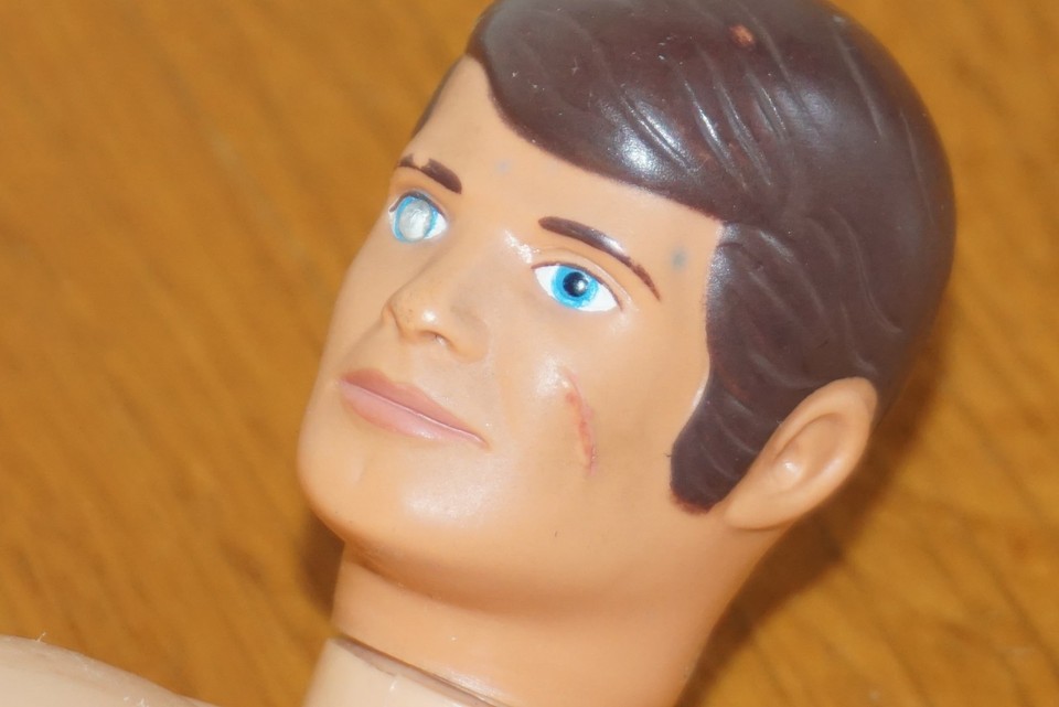 GI Joe Atomic Man Mike Powers 12" action figure 1964 waist 1976 head ...