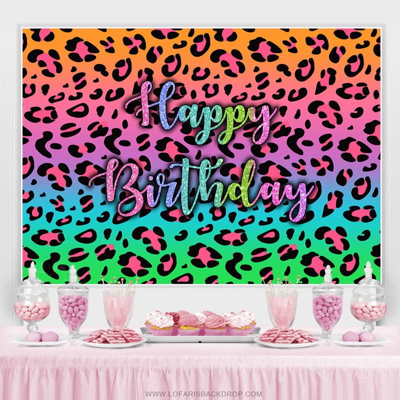 Colorful Glitter Pattern Happy Birthday Backdrop | eBay Australia