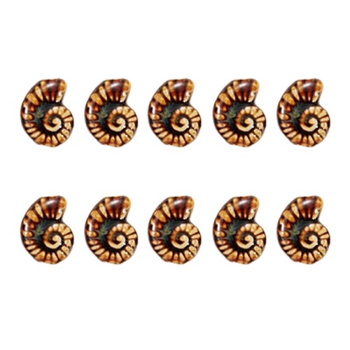 Conch Bead Assortment Sea Shell Collection Handmade Ceramic Seashell ...