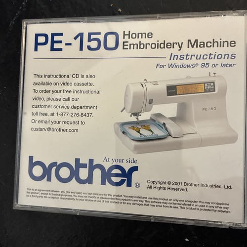 Brother PE 150 Embroidery Machine Instruction Disc. Check Pictures In ...
