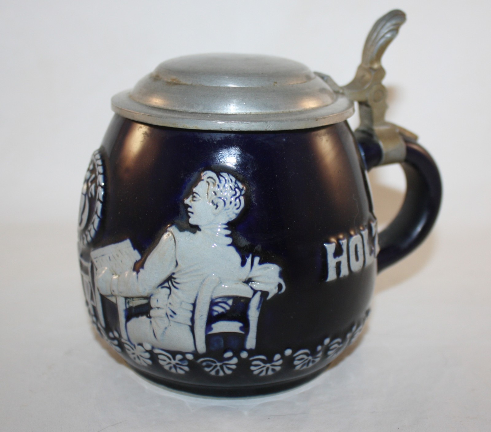 VINTAGE WICK WORKS GERMANY COBALT BEER ALLE STEIN GUT HOLZ, WICK WERKE ...