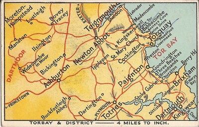 MAP - Torbay, Devon - UNITED KINGDOM | eBay