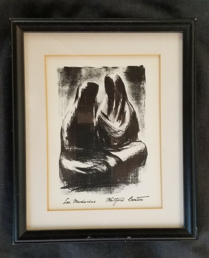 Vintage Whitford Carter Signed Etching Las Muchachas ( Young Women ...