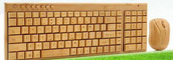 Handgemachte Bambus Holz Tastatur Maus Multimedia umweltfreundliche ...