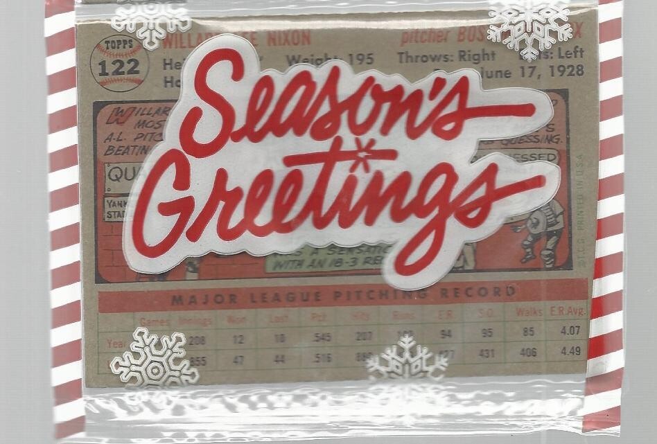 1956 TOPPS Christmas RACK PACK POSSIBLE MANTLE/MAYS/CLEMENTE/BERRA ...