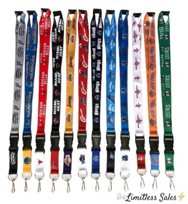 NBA Basketball Team Sports Lanyards Detachable Keychain Badge Phone ...