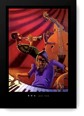 Vintage from 1994 JUSTIN BUA Lithograph Poster " Jazz Trio " | eBay ...