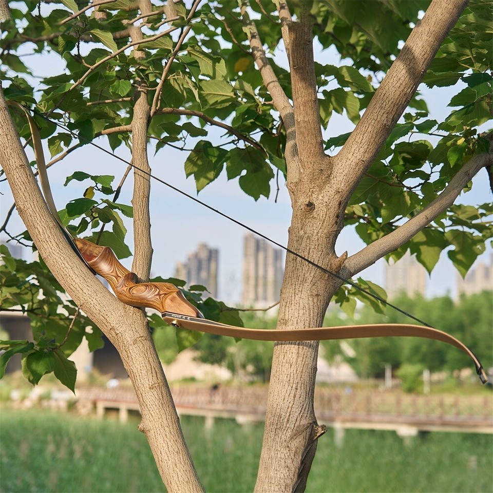 Archery 60'' Takedown Recurve Bow Wooden Long Bow / Arrows for Hunting ...