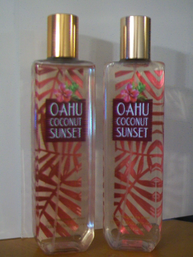 2 Bath and Body Works OAHU COCONUT SUNSET Fine Fragrance Mist 8 OZ ...