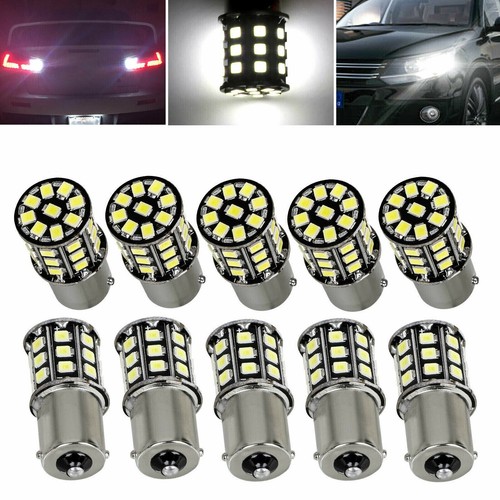 10Pcs 1156 LED Reverse Backup Light Bulbs Super Bright White 6000K ...