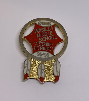 Wasilla Alaska Middle School 1995-1996 Braves Dream Catcher Lapel Pin ...