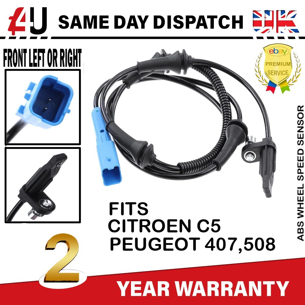 ABS SENSOR FRONT LEFT RIGHT NEARSIDE OFFSIDE FOR PEUGEOT 407 CITROEN C5 ...