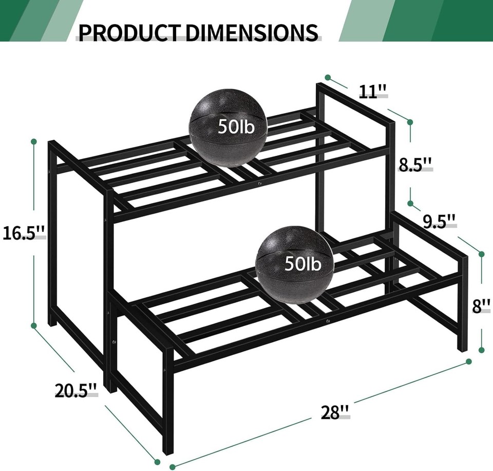 Plant Stand Indoor Outdoor, 2-Tier Wrought Iron Plant Stands, Stackable ...