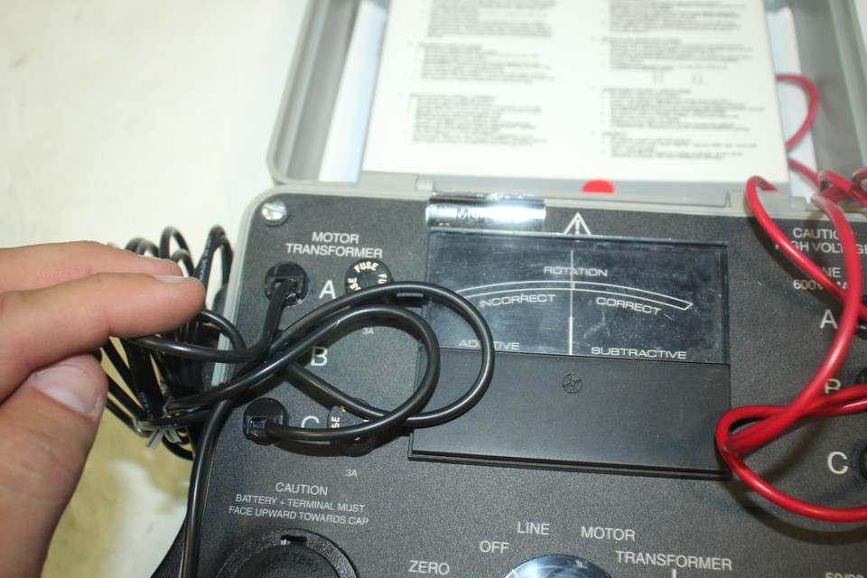 Biddle Instruments Motor & Phase Rotation Tester Megger 560400 | eBay