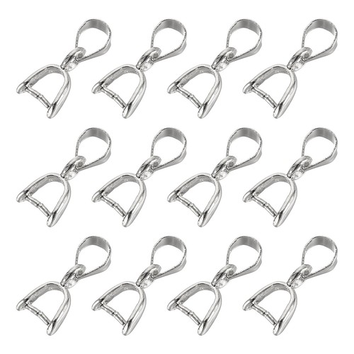 12Pcs Sterling Silver Bail Pinch Bail, 5mmx15mm Clip Clasps, Silver | eBay