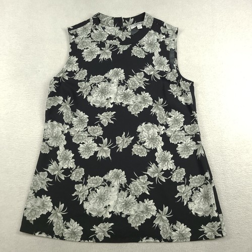 Preview Target Womens Blouse Top Floral Black White Basic Sleeveless ...