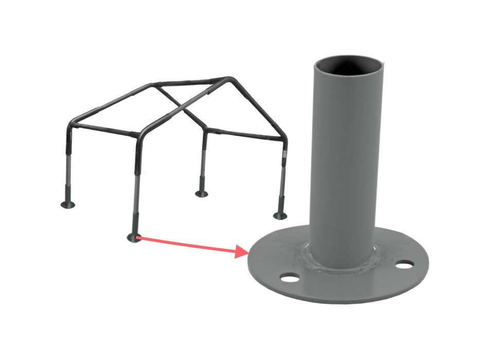 Canopy Foot Pads For 1-3/8" & 1-5/8" Carport Tent Shade Batting Cage ...