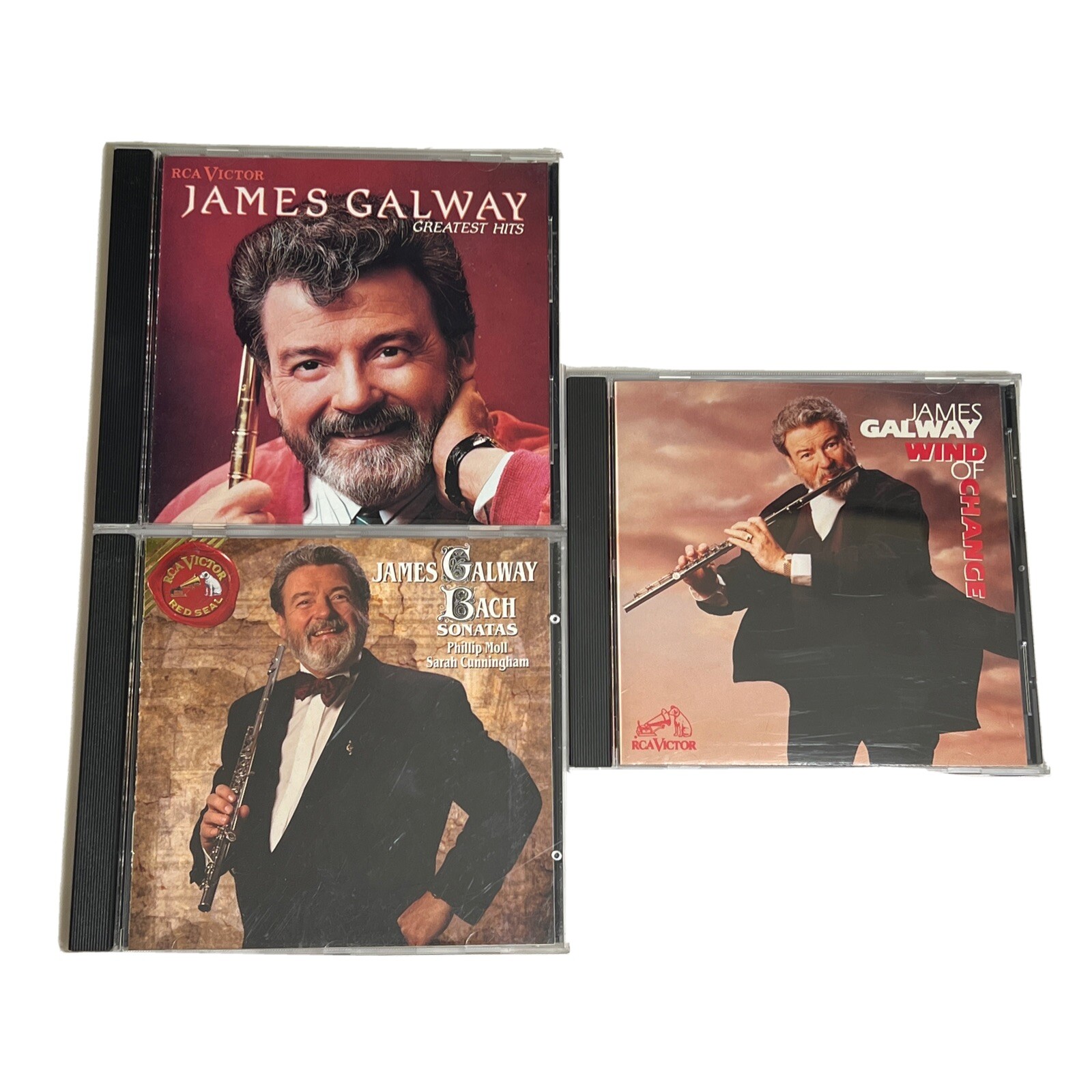 Lot Of 3 James Galway Music CDs Wind of Change Galway Moll Greatest ...