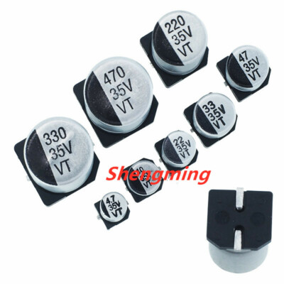 35V 4.7/10/22/33/47/100/220/330/470UF SMD Aluminum Electrolytic ...