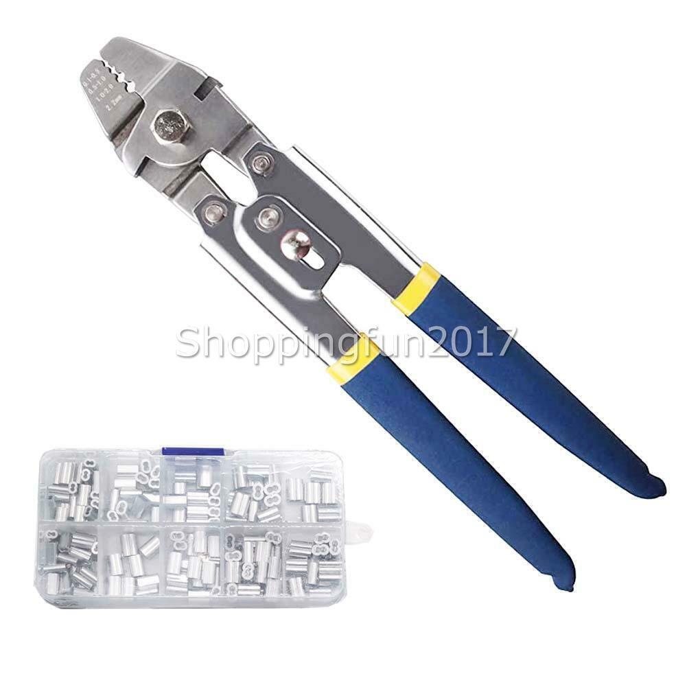 X151 Wire Rope Crimping Tool Pliers Fishing Swaging Swager Crimper Loop ...