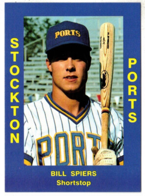 Bill Spiers 1988 Cal League Stockton Ports # 197 (Milwaukee Brewers) ex ...