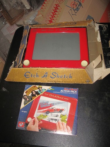 VINTAGE CLASSIC ETCH A SKETCH w/ Original Box w/ Action Pack | eBay