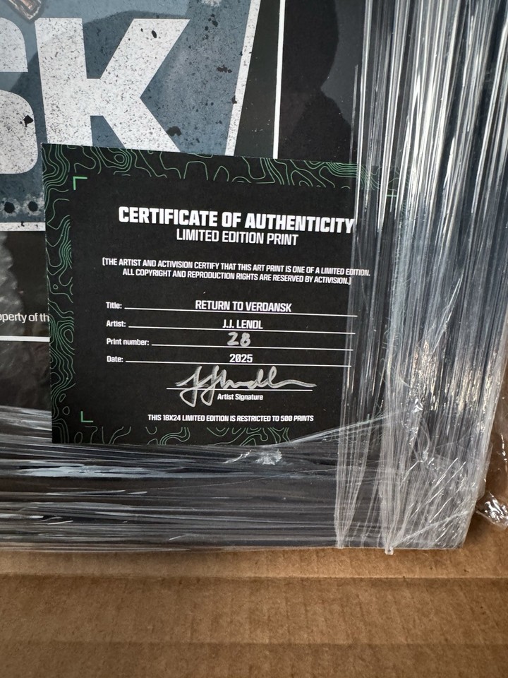 Call Of Duty Verdansk Warzone Black Ops 6 MW19 Limited Edition Poster ...