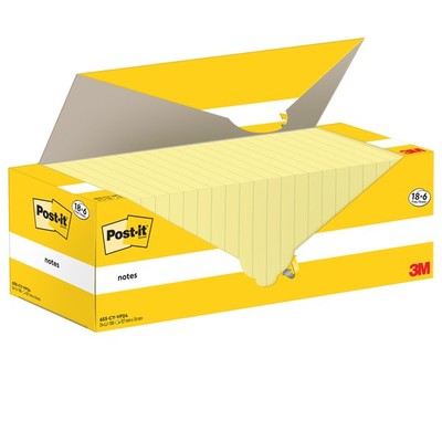 Post-it Notes 655-CY-VP24 3M - 76x127 mm - 7100317836 (Giallo Canary ...