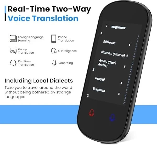 139 Language Translator Device Smart Two-Way Instant Ai Voice Photo ...