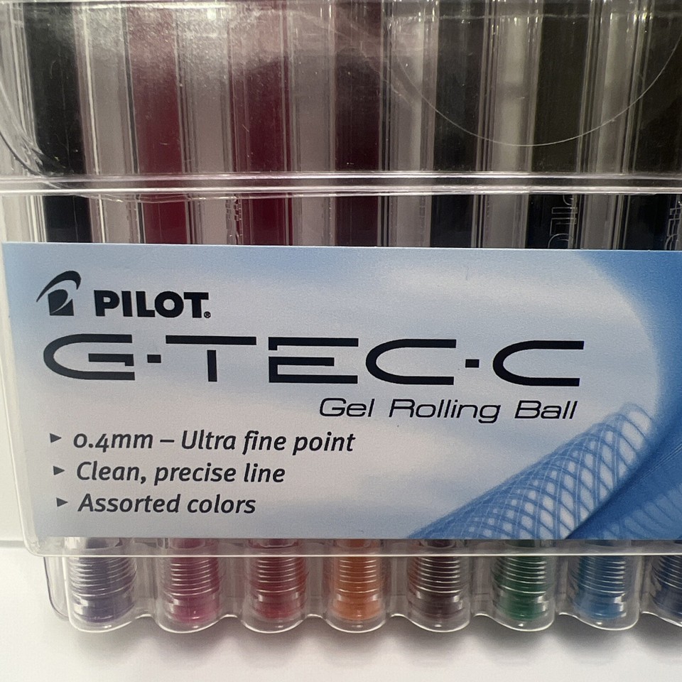 Pilot G-TEC-C Ultra Gel Ink Stick Pen Assorted Ink .4mm 10/Pack 35484 ...