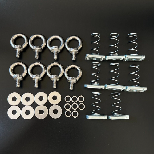 Spring Nuts M8 Eye Bolts Tie Down Kit of 8 for Rhino Pioneer Platform ...