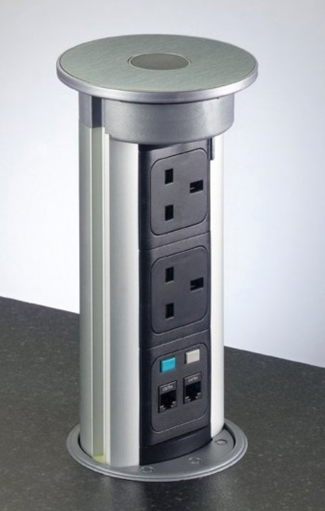 Pop Up Socket - Flush Fitting Italian Design Electric Power Kitchen ...