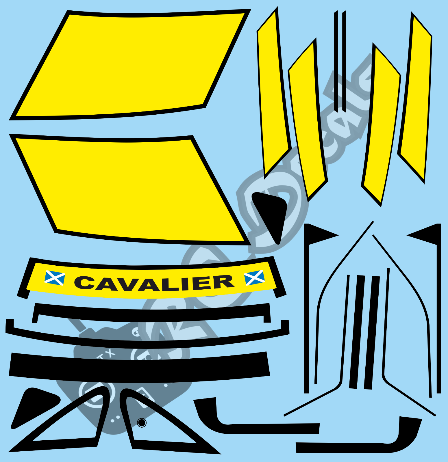 1/10 Touring Car Decal Set BTCC Vauxhall Cavalier 1995 - Tamiya ...