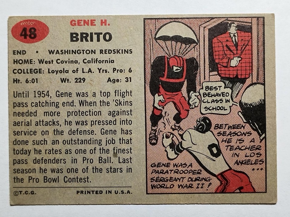 1957 Topps #48 Gene Brito (EX) | eBay