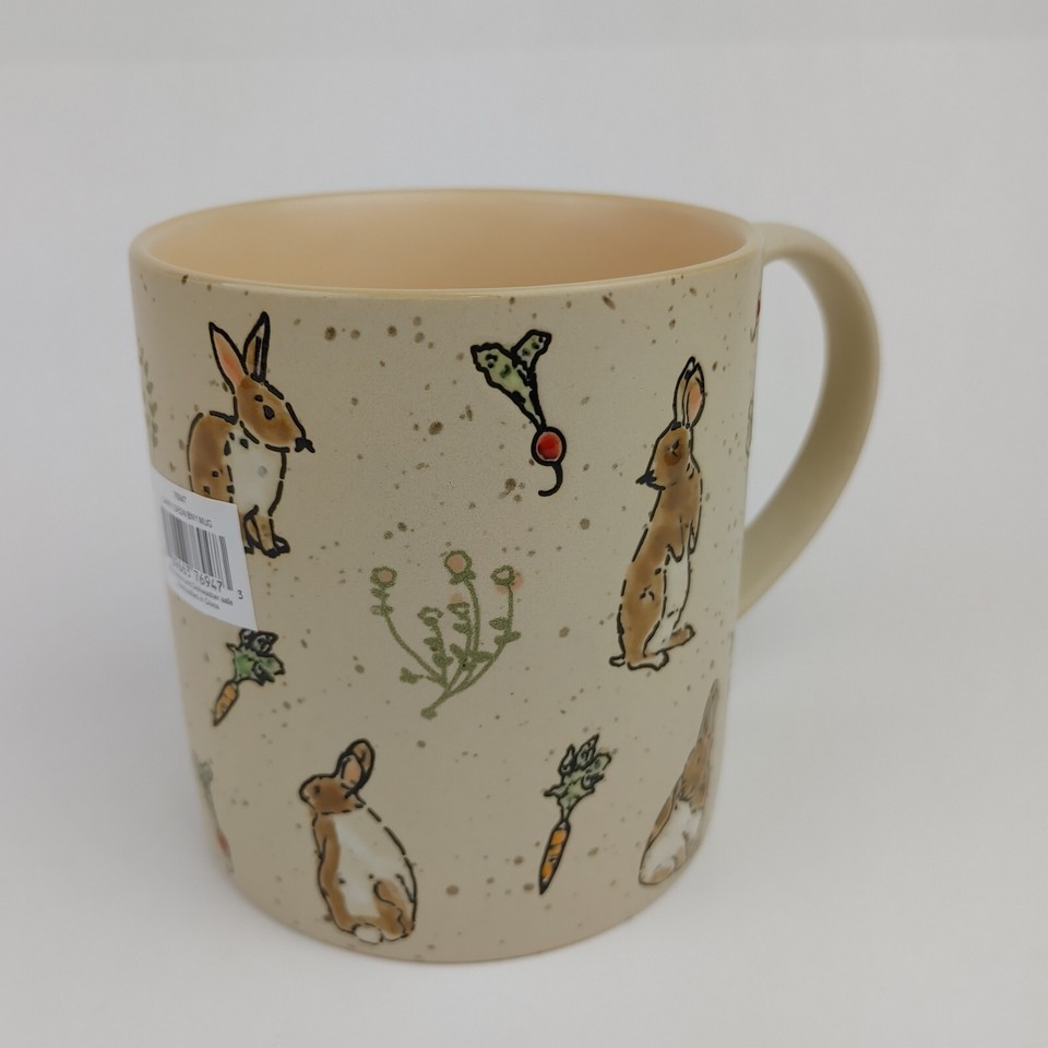 ELI + ANA Easter Bunny Rabbit Rabbits Set of 2 Mugs 21 oz Spring Coffee ...