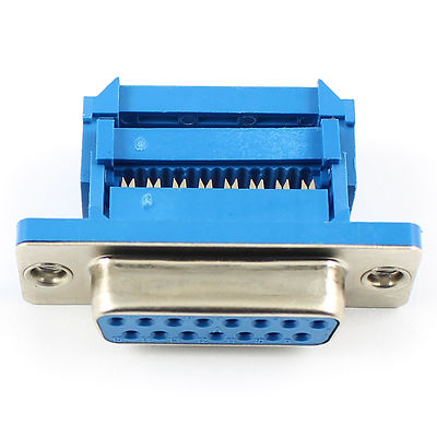 50Pcs D-SUB IDC Type 15 Pin Female Adapter Connector For Flat Cable ...