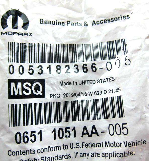 Genuine Mopar Wheel Lug Bolt 6511051AA for sale online | eBay