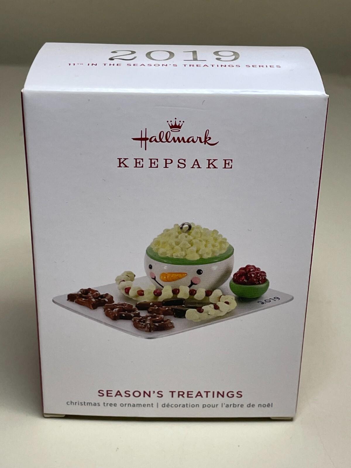 Hallmark 2019 Seasons Treatings Popcorn Bowl Keepsake Ornament 11th in ...
