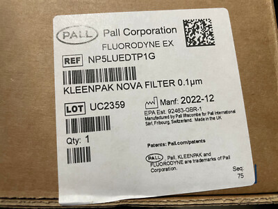PALL Kleenpak Nova Filter 0.1um NP5LUEDTP1G Fluorodyne EX EDT Membrane ...