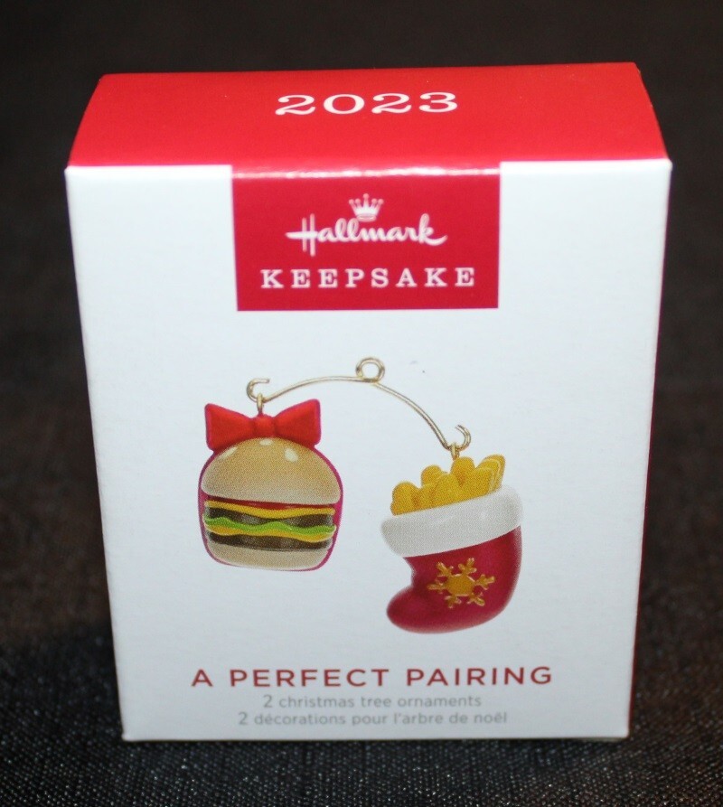 New HALLMARK Keepsake mini ornament 2023 A Perfect Pairing - Burger ...