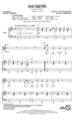 Aussie Jingle Bells Secular Christmas Choral 2-Part Arranger: Rog | eBay
