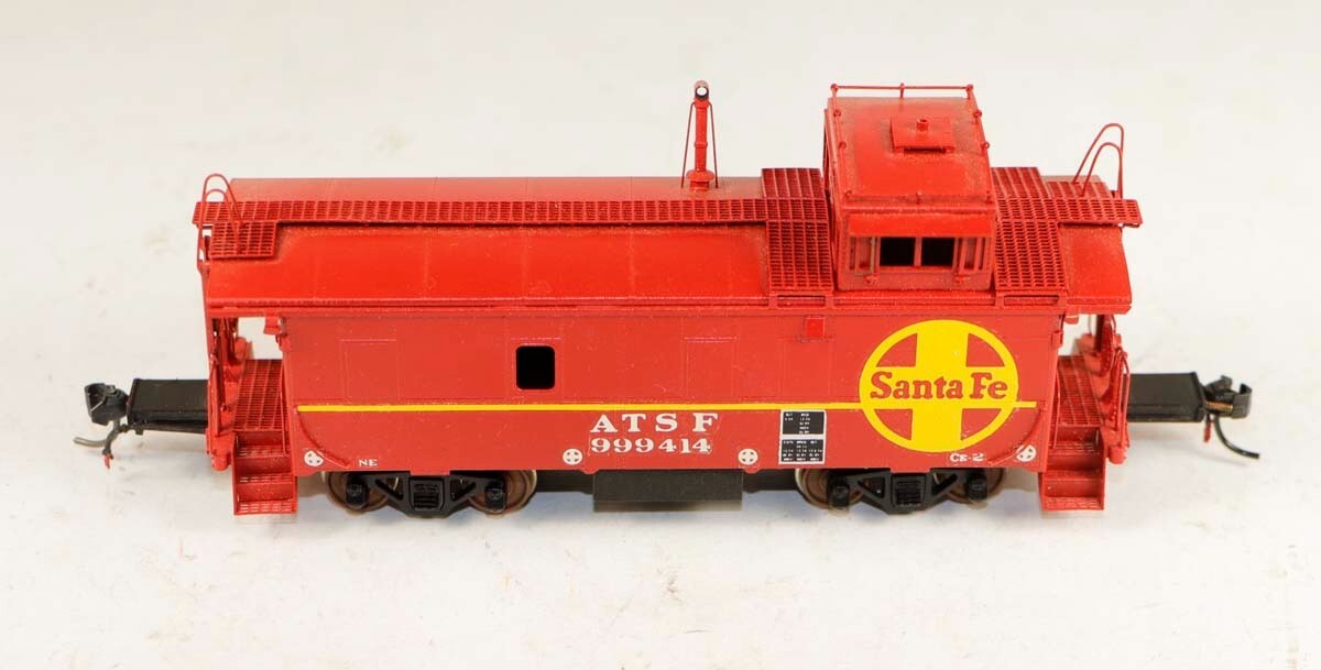 Unknown Manufacturer Brass CE-2 Offset Cupola Caboose ATSF #999414 1/87 ...