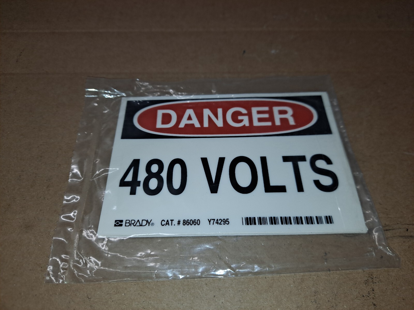 NEW BRADY 86060 DANGER STICKER Label 3 1/2" X 5" *Lot of 5* Fast ...