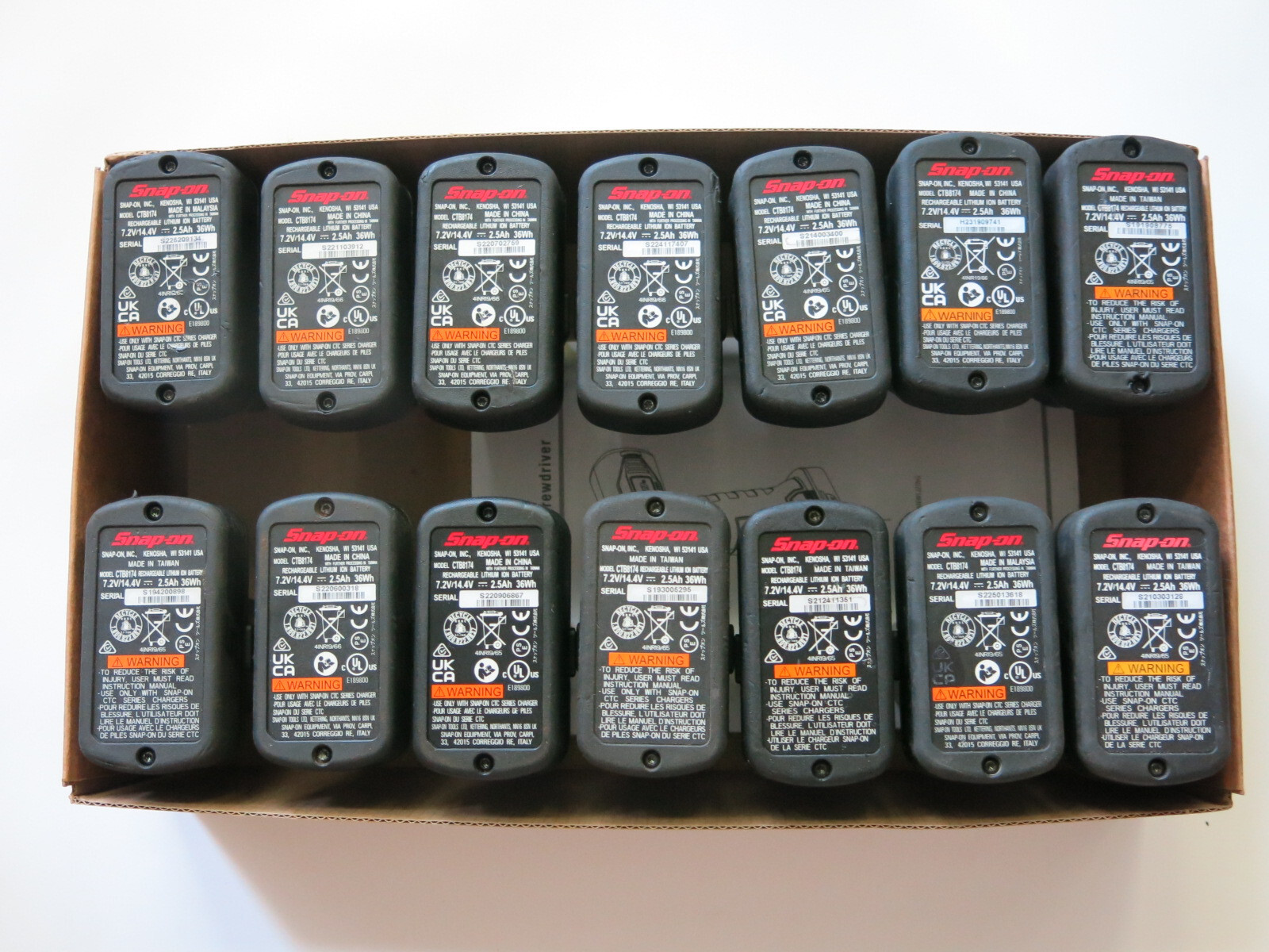 Snap On CTB8174 14.4V 2.5 Ah Battery CT861 ct761 ctr861 ctpp861 ...