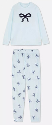 Primark Bow pyjama set size 22/24 (2XL) Womens Blue Bow Print Cozy ...