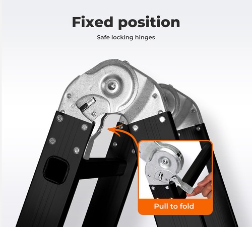 Traderight Multi Purpose Ladder Aluminium Folding Platform Extension ...