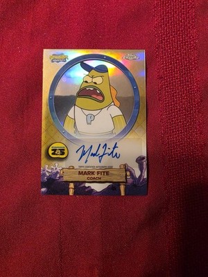 2025 Topps Chrome Spongebob Mark Fite Coach Auto /25 | eBay