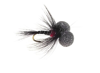 3 CRUNCHER Booby Flies BLACK Red Holo Nymph Carp Trout FLY Fishing Size 10 12 14 | eBay UK
